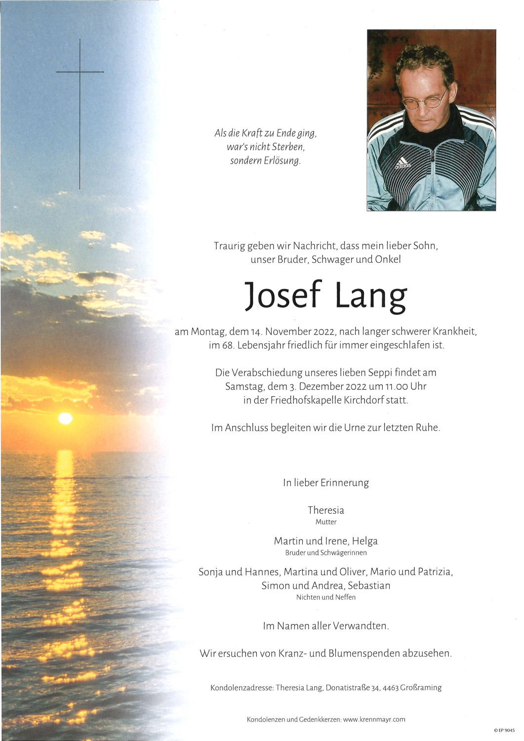 Todesfall Josef Lang